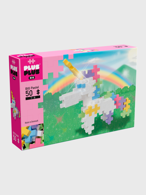 Plus-Plus BIG Pastel Unicorn 50 pcs – The Toy Folks