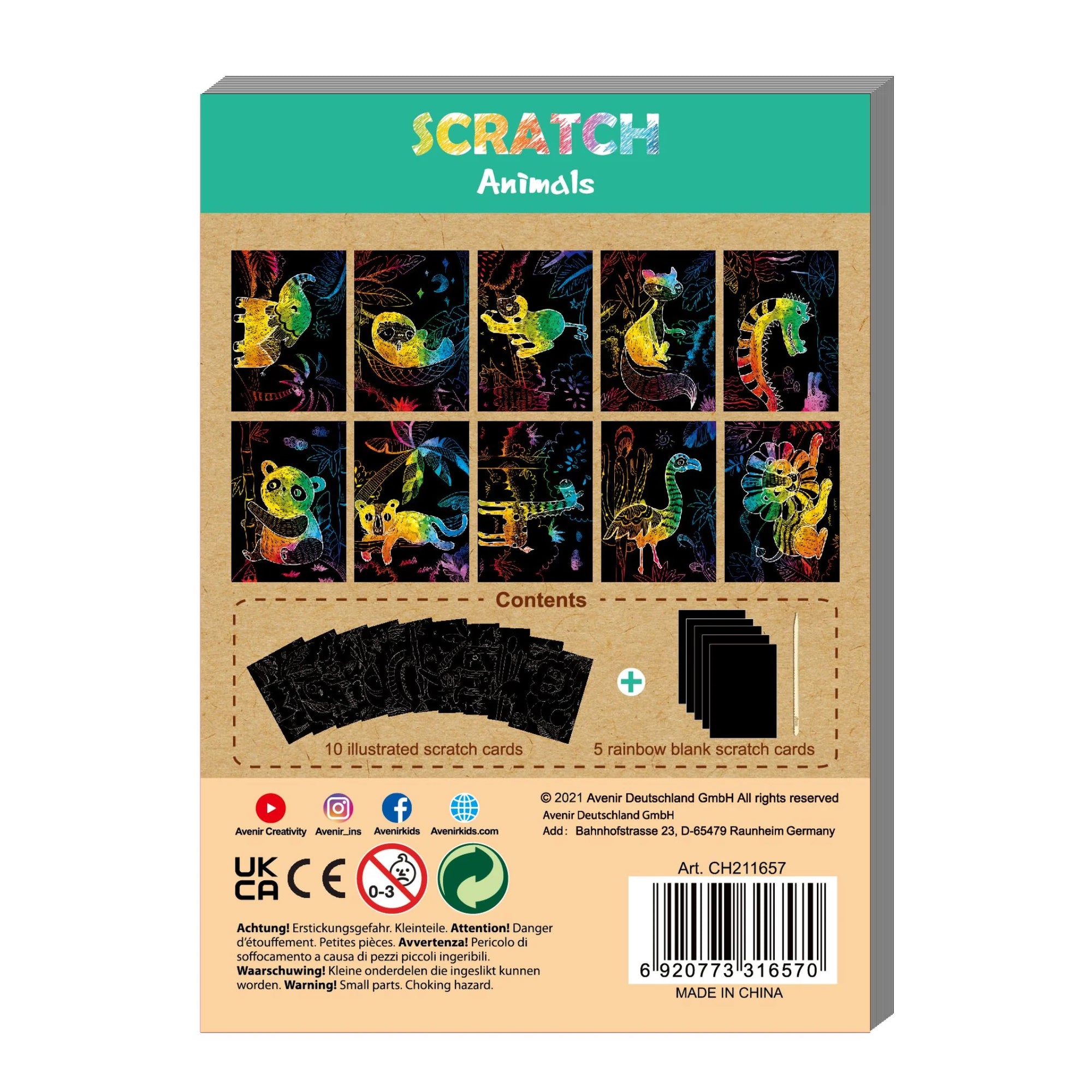 Avenir Mini Scartch Book - Forest Animals – The Toy Folks