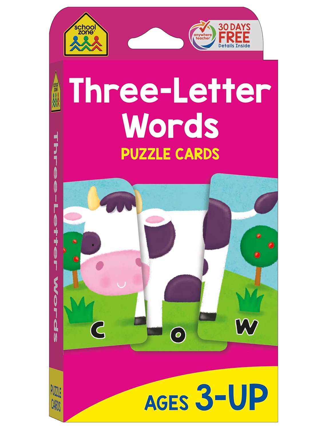 School Zone Puzzle Cards: Three-Letter Words – The Toy Folks